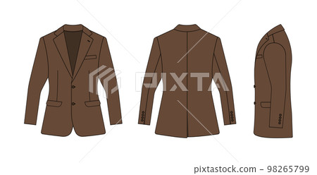 Suit / jacket (outerwear) vector template... - Stock Illustration ...
