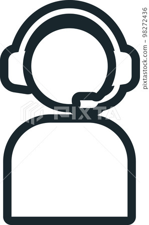 Simple monochrome illustration of an operator - Stock Illustration ...
