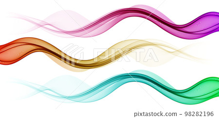 The movement of transparent horizontal waves on... - Stock Illustration ...