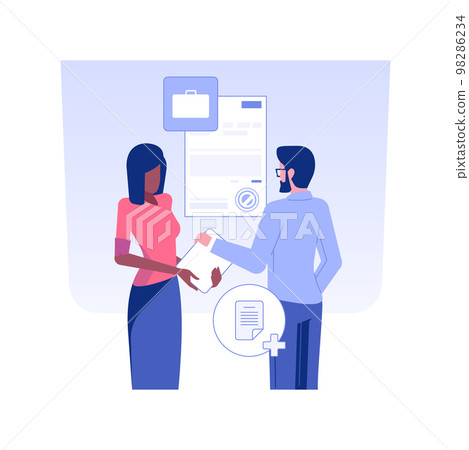 Shares in a company isolated concept vector... - Stock Illustration ...