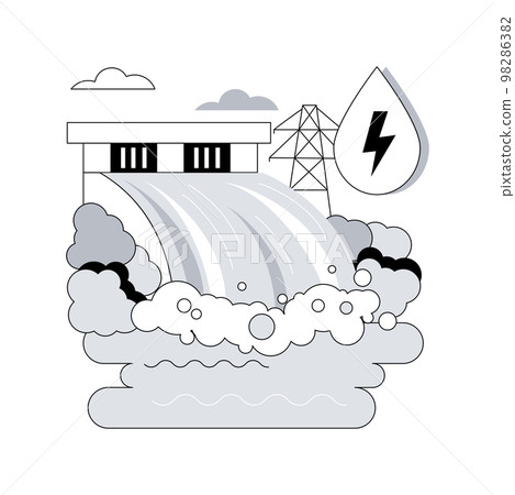 Hydropower abstract concept vector illustration. - Stock Illustration ...