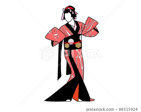 kabuki female role - Stock Illustration [98315924] - PIXTA