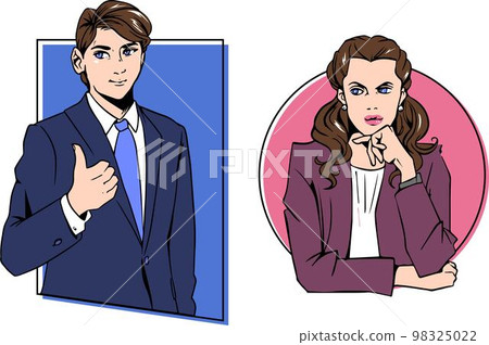 American comic style businessman - Stock Illustration [98325022] - PIXTA