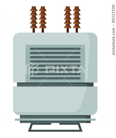 High voltage electrical transformer and... - Stock Illustration ...
