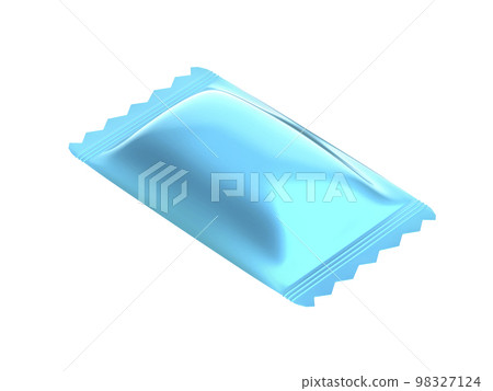 Blank blue sachet with hard candy - Stock Illustration [98327124] - PIXTA