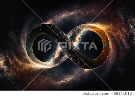 Generative AI illustration of infinity of universe-插圖素材 [98341010 ...