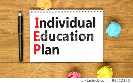 IEP individual education plan symbol. Concept... - Stock Photo ...