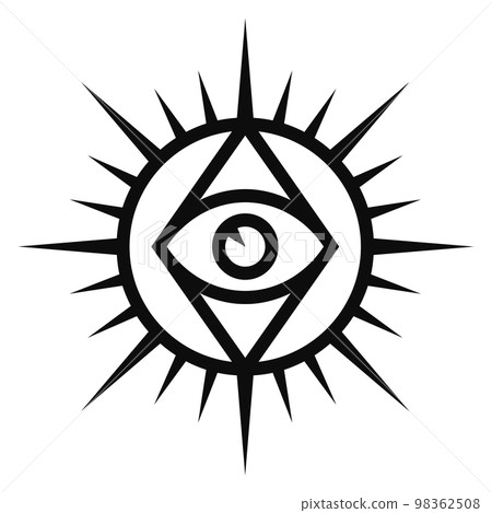 Spiritual eye sign. Mystic vision line icon - Stock Illustration ...