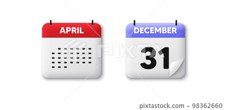 Calendar date 3d icon. 31th day of the month... - Stock Illustration ...