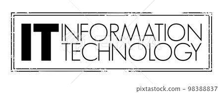 IT - Information Technology acronym, concept... - Stock Illustration ...