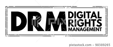 DRM Digital Rights Management - set of access... - Stock Illustration ...