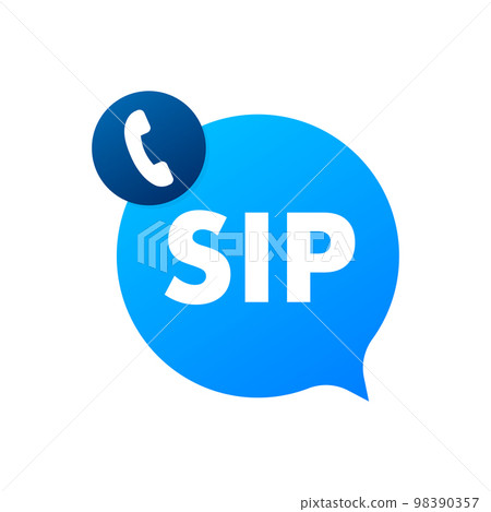 Sip call icon, sign, label. Vector stock...-插圖素材 [98390357] - PIXTA圖庫