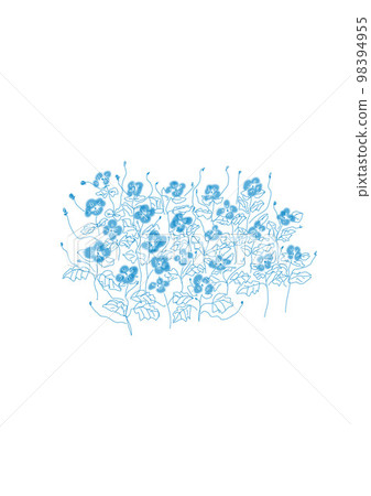 cute blue flower dog puffer - Stock Illustration [98394955] - PIXTA