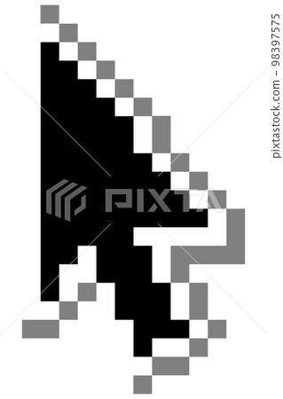 8-bit style retro dot arrow mouse pointer... - Stock Illustration ...
