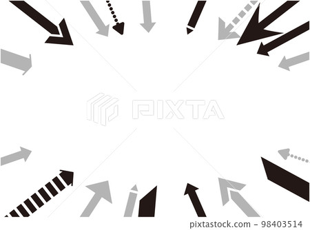 Arrows gathering in the center Background material - Stock Illustration ...