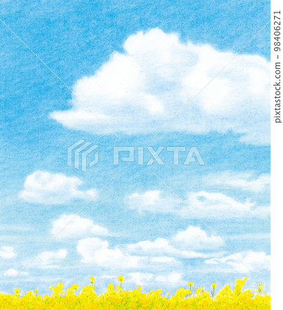 Pastel Painting: March Sky - Stock Illustration [98406271] - PIXTA