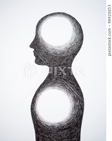 human head chakra body mind mental health... - Stock Illustration ...