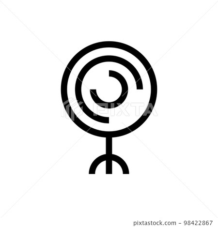 Fan line icon isolated on white background.... - Stock Illustration ...