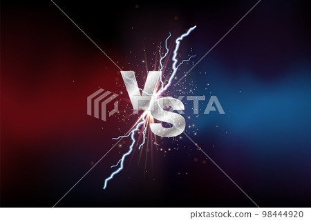 Vs lightning, versus duel poster. Superhero... - Stock Illustration ...