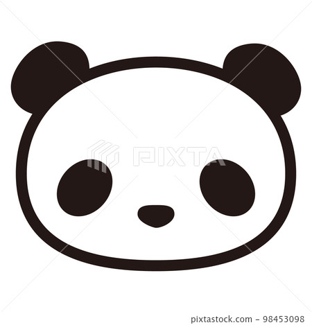 Simple and cute panda line drawing vector... - Stock Illustration ...