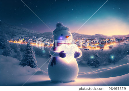 Valentine Snowman Clip Art