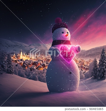 Valentine Snowman Clip Art Valentine Snowman Stock Illustrations