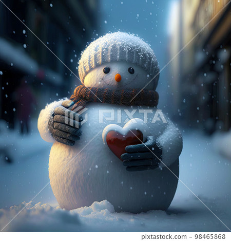 Valentine Snowman Clip Art Valentine Snowman Stock Illustrations