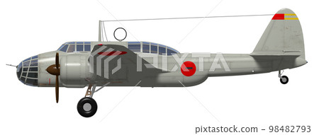 Type 99 twin-engine light bomber - Stock Illustration [98482793] - PIXTA