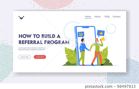 How to Build Referral Program Landing Page... - Stock Illustration ...