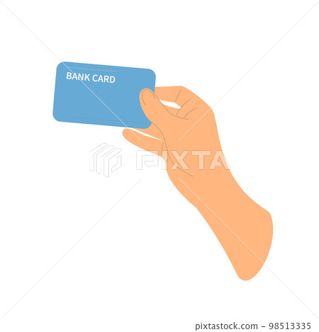 Hand holds credit card, Bank card. Payment,... - Stock Illustration ...