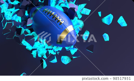 American football wall destruction - Stock Illustration [98517931] - PIXTA