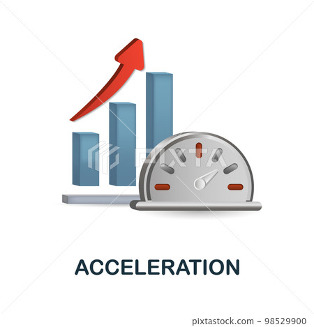 Acceleration icon. 3d illustration from... - Stock Illustration ...