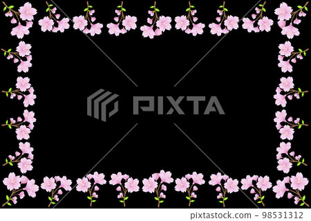 Cherry frame background - Stock Illustration [98531312] - PIXTA