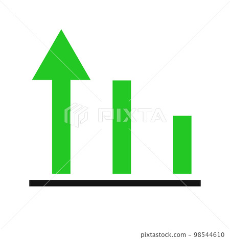 sign of increase. rise icon. vector. - Stock Illustration [98544610 ...
