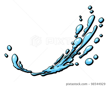 American comic style _ water effect - Stock Illustration [98544929] - PIXTA