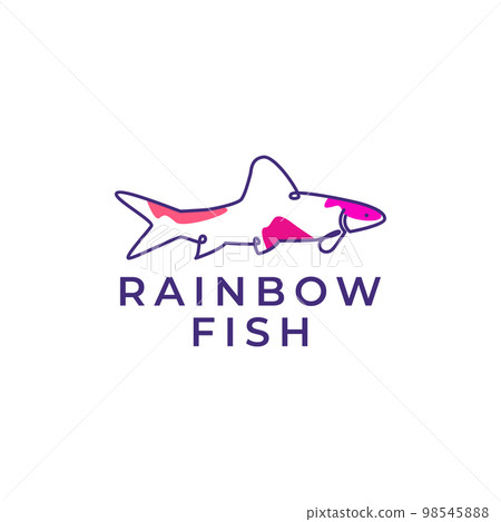 rainbow fish aquarium decor interior freshness... - Stock Illustration ...