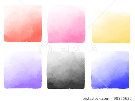 Hand-drawn watercolor style square icon white - Stock Illustration ...
