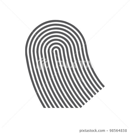 Symbol fingerprint pattern isolated on white...-插圖素材 [98564838] - PIXTA圖庫