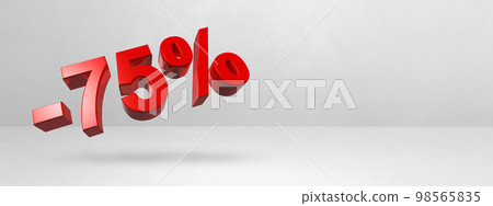 75% off discount offer. 3D illustration... - Stock Illustration ...