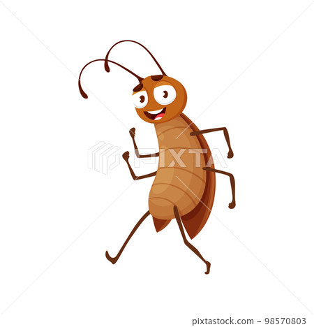 Cartoon cockroach character, isolated happy...-插圖素材 [98570803] - PIXTA圖庫