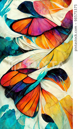 abstract butterfly wings colorful dazzling... - Stock Illustration ...