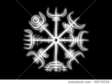 Viking Pagan Compass, Vegvisir Wind rose,...-插圖素材 [98579359] - PIXTA圖庫