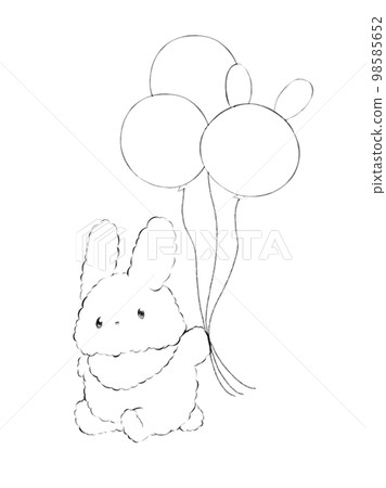Stock Illustration: A rabbit flying with a... - Stock Illustration ...