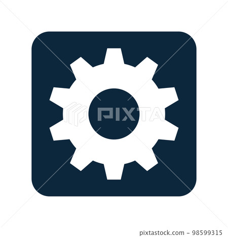 Gear button icon. Settings button. vector. - Stock Illustration ...