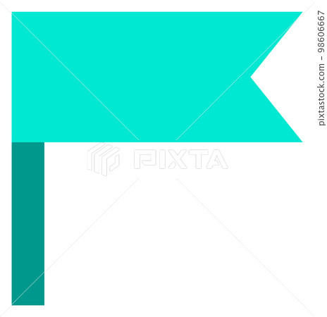 Green flag. Flat icon. Map pin symbol-插圖素材 [98606667] - PIXTA圖庫
