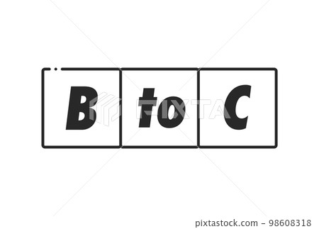 BtoC design character illustration material -... - Stock Illustration ...