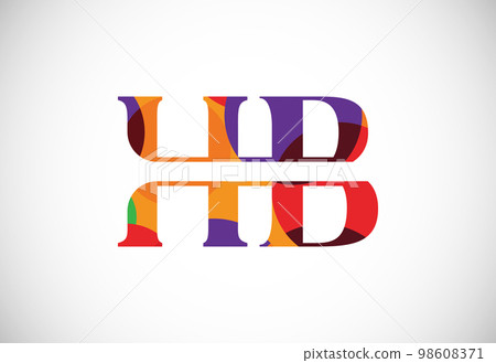 Colorful letter H B logo design vector. Modern... - Stock Illustration ...