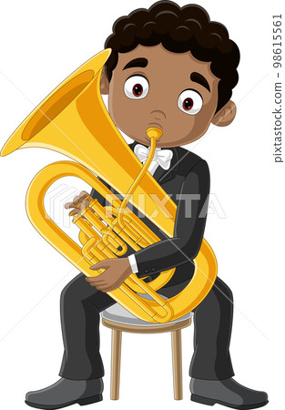 Cartoon Trombone Player