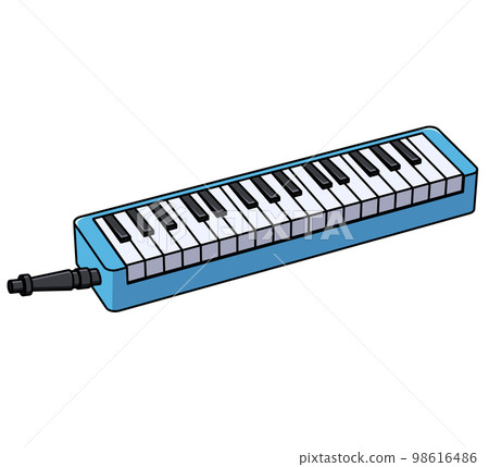 Keyboard harmonica diagonal illustration with... - Stock Illustration ...