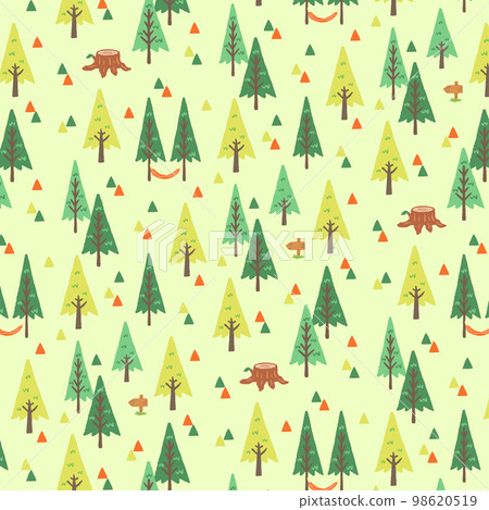 Scandinavian wood illustration pattern - Stock Illustration [98620519 ...